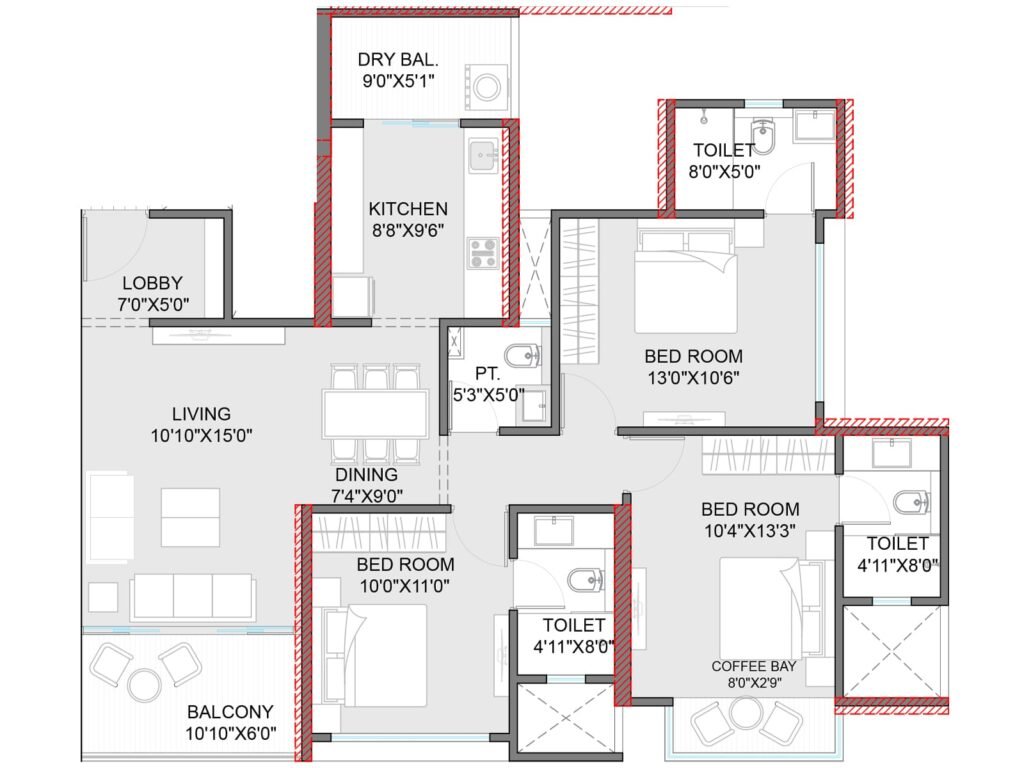 Adarsh Greens in Kogilu, Bangalore | Floor plans | Price
